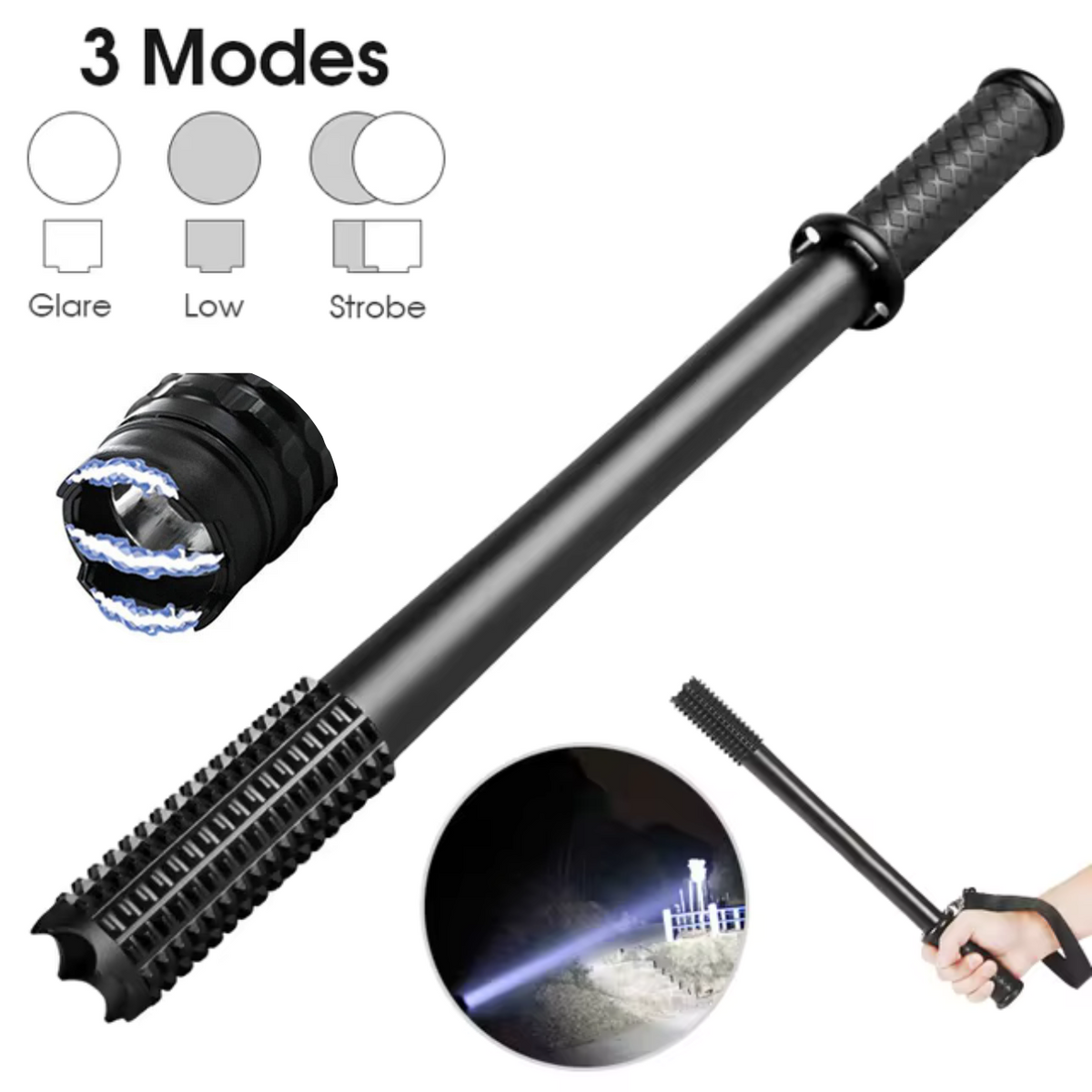 Full Metal Taser Stick and Flashlight in Lebanon – Kanta Shield