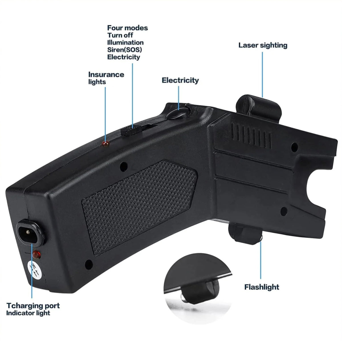 Shooting Stun Gun with 3 Heads – Kanta Shield